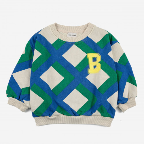 Giant Check Sweatshirt | Up is Down by Bobo Choses | Kids Fashion ...